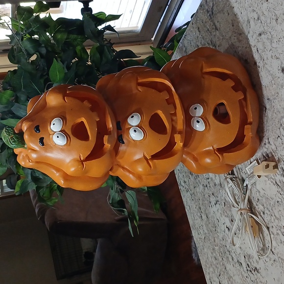 Holiday | Vintage 9s Stacked Light Up Pumpkins Blow Mold | Poshmark